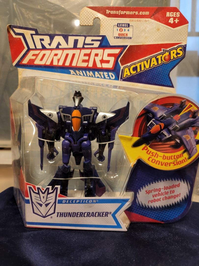 全新 動畫版 一鍵變形系列 約4.5-5吋高 變形金剛 transformers animated Activators thundercracker 雷公 老變 孩之寶 Action ...
