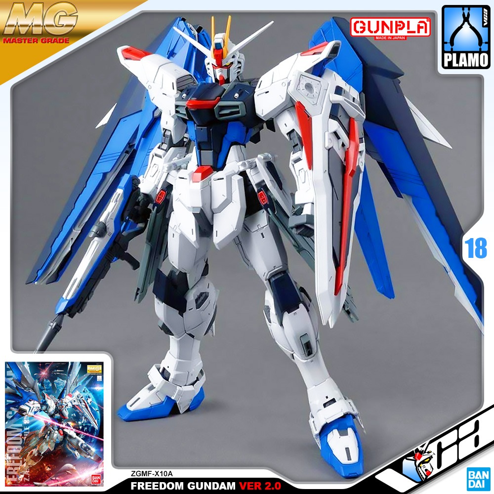 BANDAI GUNPLA MASTER GRADE MG 1/100 ZGMF-X10A FREEDOM GUNDAM VER 2.0 PLASTIC MODEL KIT TOY VCA ...