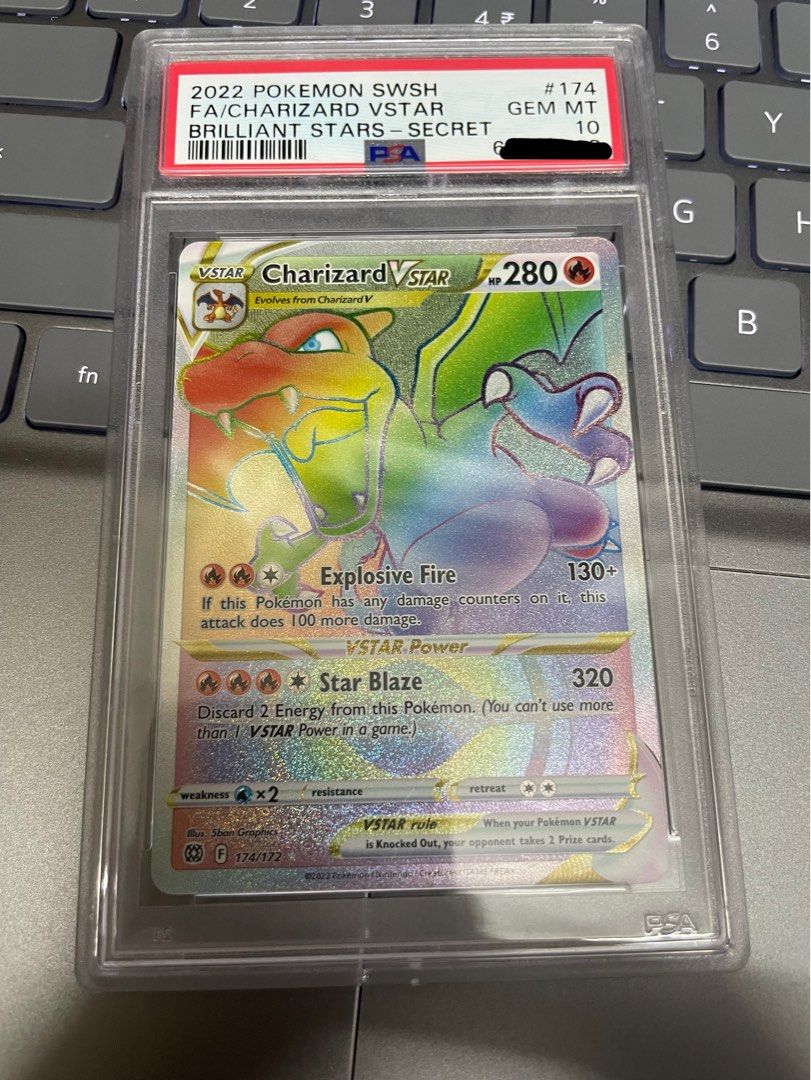 噴火龍 - Charizard VStar psa 10 PTCG Pokemon 寶可夢 寵物小精靈 Card, 興趣及遊戲, 玩具 & 遊戲類 - Carousell