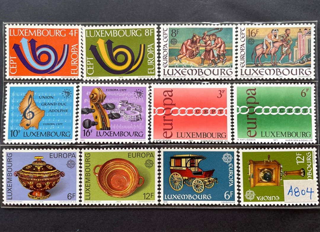 A804 - Europe Luxembourg 1973 Europa Stamps Set, 1983 Inventions Stamps ...