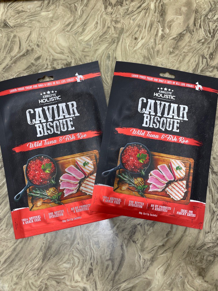 Absolute Holistic Wild Tuna & Fish Roe Caviar Bisque, Pet Supplies, Pet ...