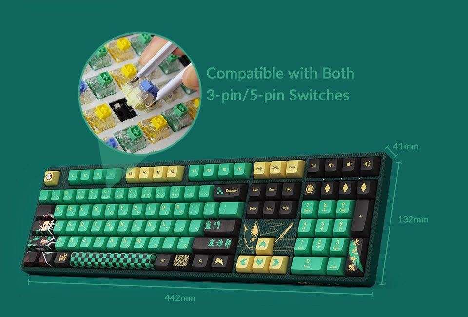 Akko x Demon Slayer Tanjiro 5108B Plus Keyboard, Computers & Tech ...