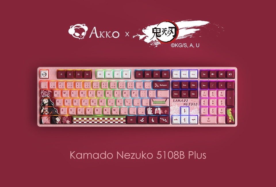 Akko x Demon Slayer Nezuko 5108B Plus Keyboard, Computers & Tech, Parts ...
