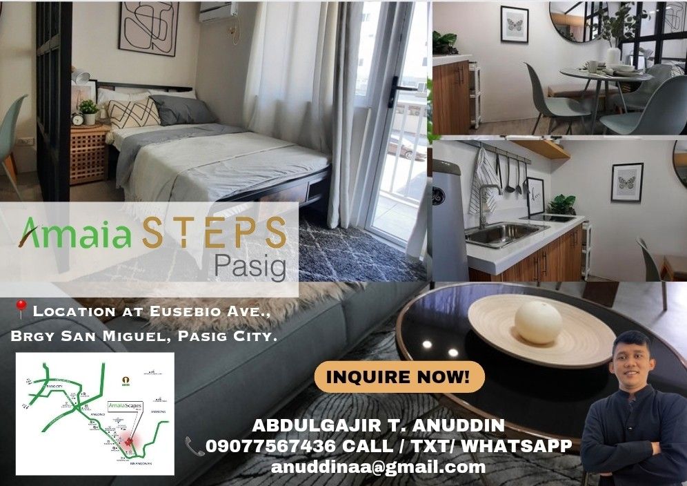 Amaia Step Pasig Condominium PRE SELLING & RFO UNIT For as Low As P5,294 studio unit, Property ...