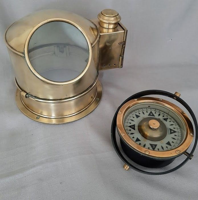 Antique brass ship compass, Furniture & Home Living, Home Decor, Other ...