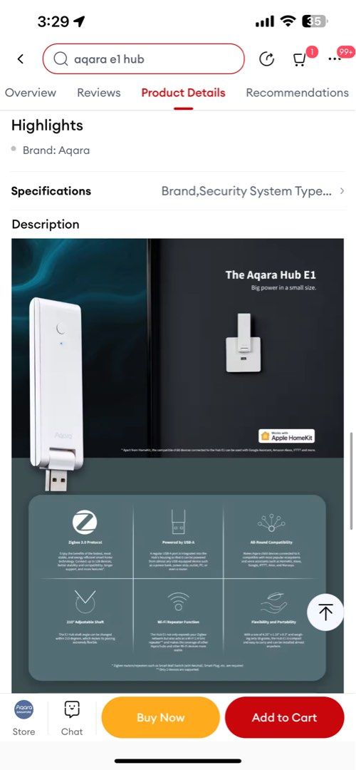 Aqara E1 Hub, TV & Home Appliances, TV & Entertainment, Entertainment ...