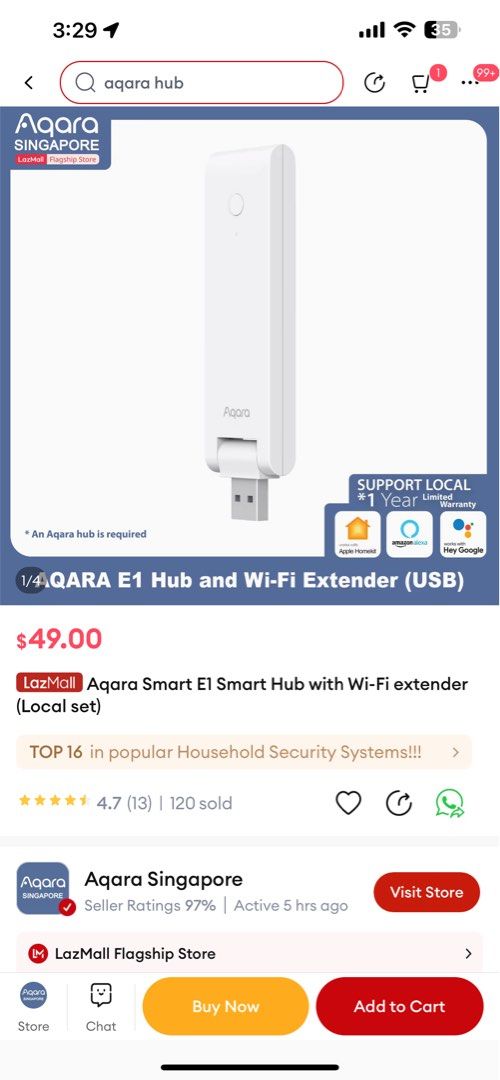 Aqara E1 Hub, TV & Home Appliances, TV & Entertainment, Entertainment ...