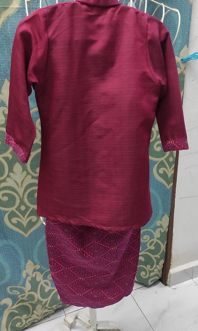 Baju Kurung Kids Maroon, Babies & Kids, Babies & Kids Fashion on Carousell