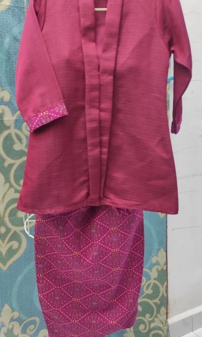 Baju Kurung Kids Maroon, Babies & Kids, Babies & Kids Fashion on Carousell