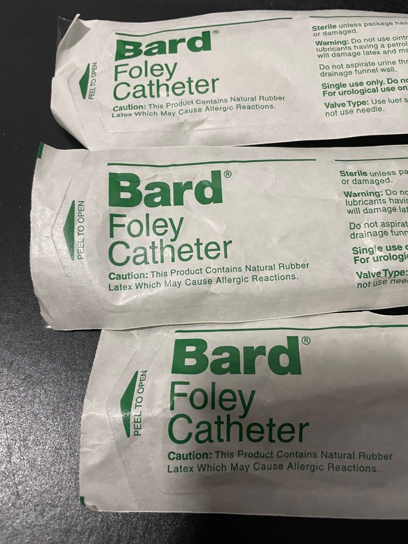 Bard Biocath Foley Catheter 16 Ch/Fr, Health & Nutrition, Medical ...