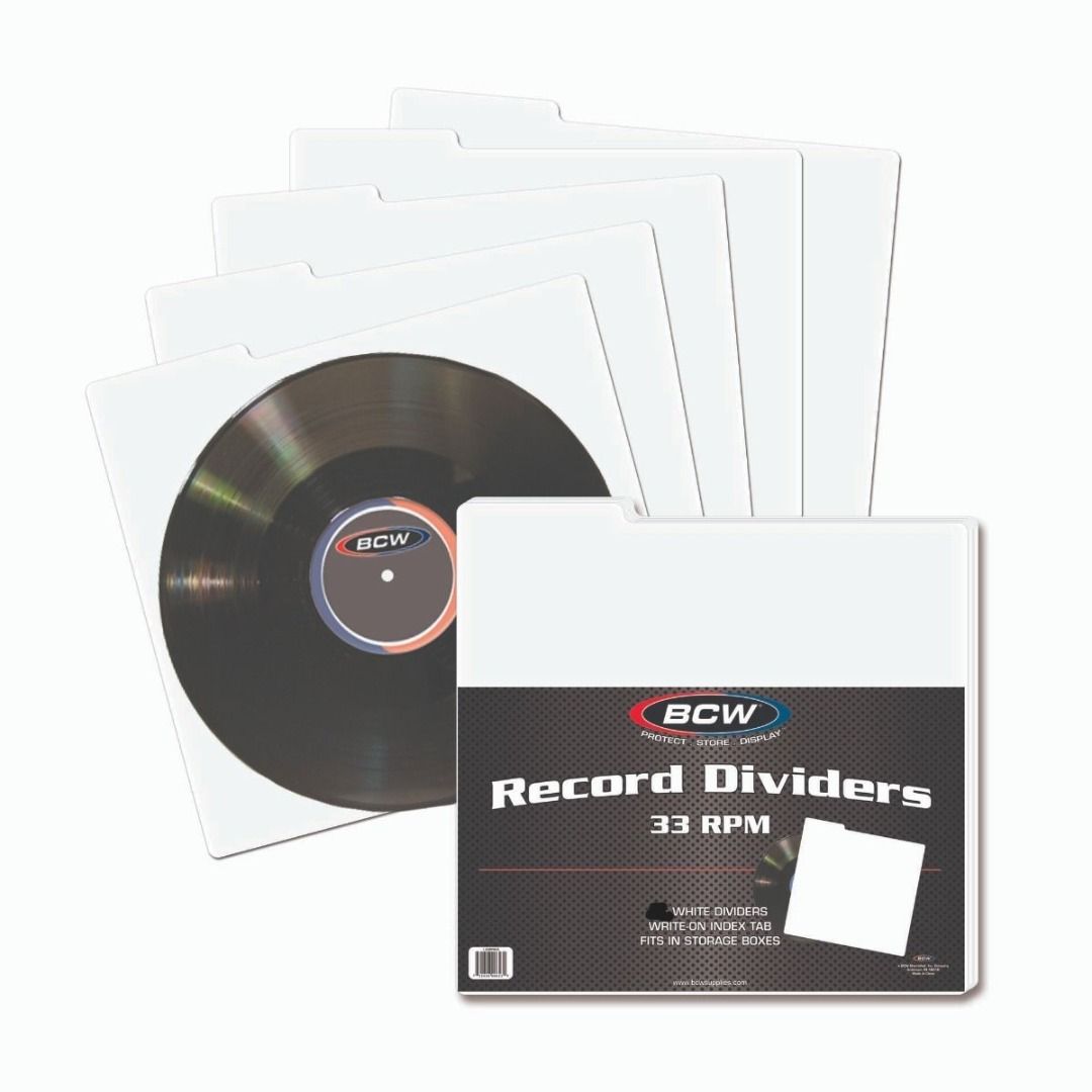 BCW 33 RPM (12'') Vinyl / Record Box and 3 Dividers Bundle, Furniture ...