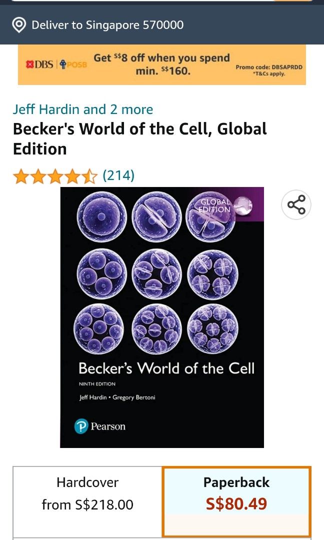 Becker's world of the cell global edition, Hobbies & Toys, Books ...