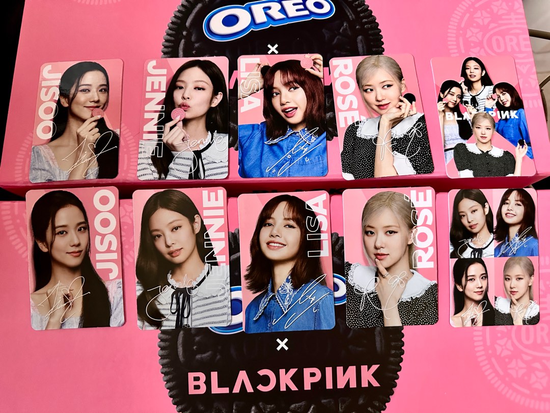 BLACKPINK x OREO limited bundle set with complete photo cards, Hobbies ...
