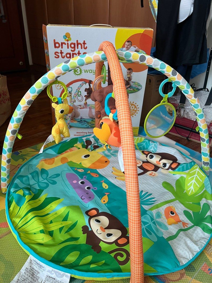Bright starts monkey gym map, Babies & Kids, Infant Playtime on Carousell