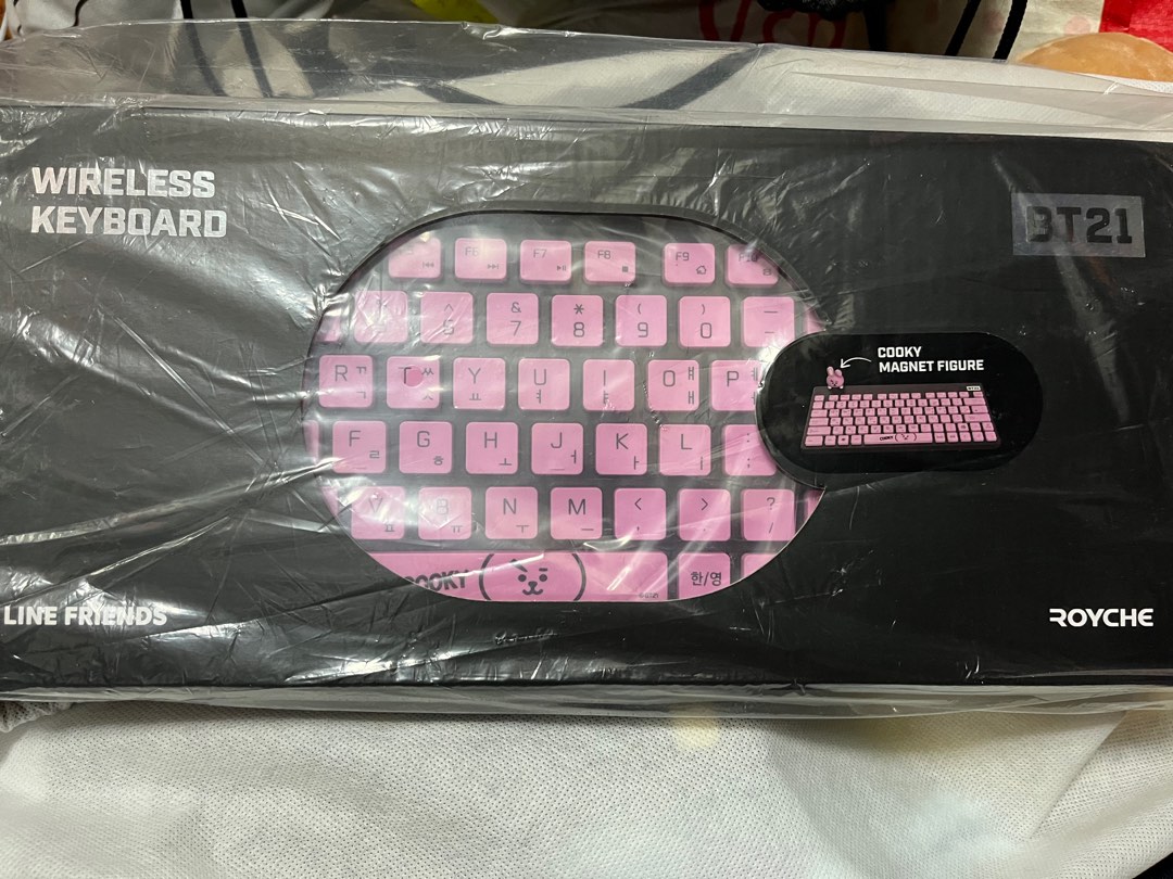 BT21 Cooky Wireless keyboard Royche 無線鍵盤, 電腦＆科技, 電腦周邊及配件, 電腦鍵盤及相關產品 ...