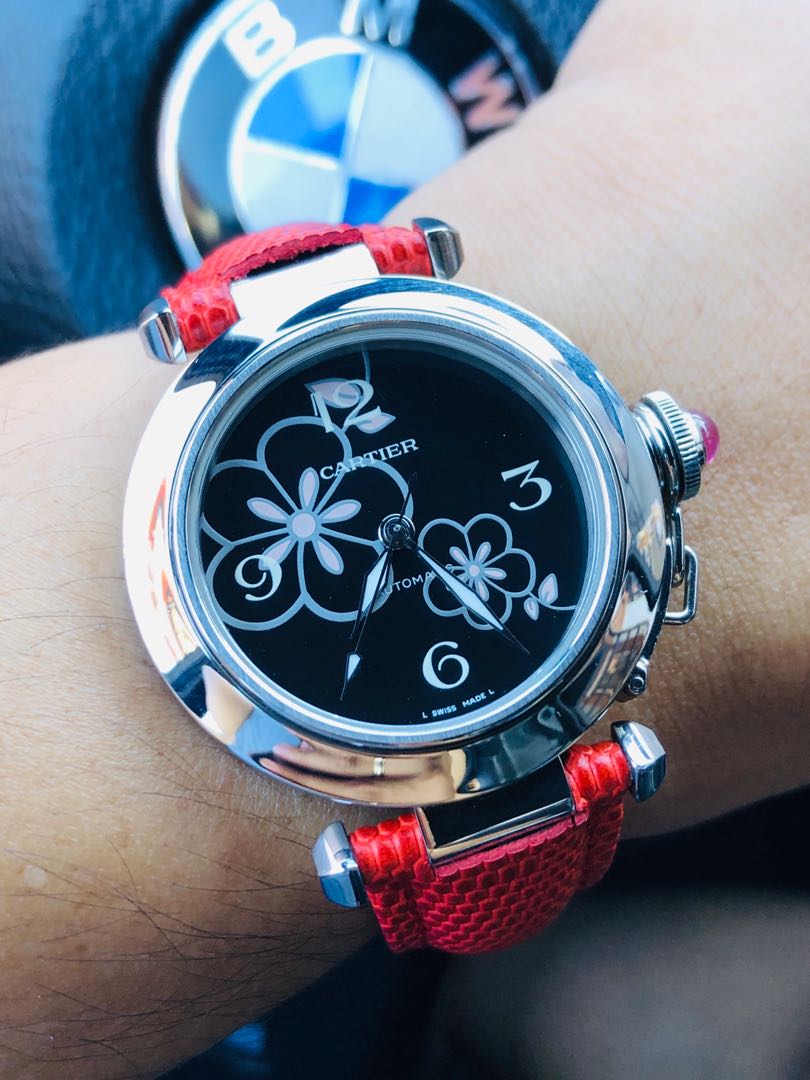 Cartier Pasha Rare Winter Flower Automatic 35mm Watch on Carousell