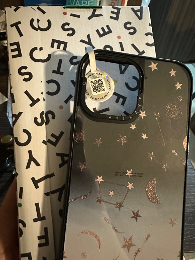 Casetify iPhone 13 Pro Max black moon star galaxy handphone hp case ...