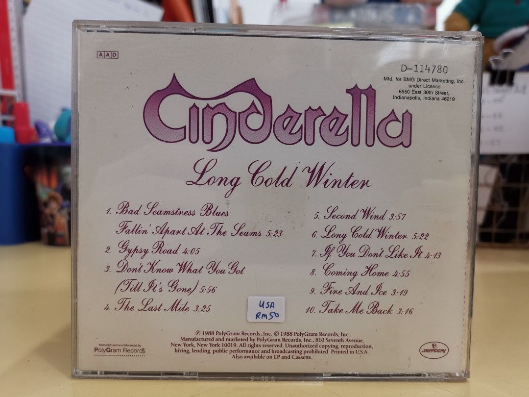 (CD) CINDERELLA Long Cold Winter , Hobbies & Toys, Music & Media, CDs ...