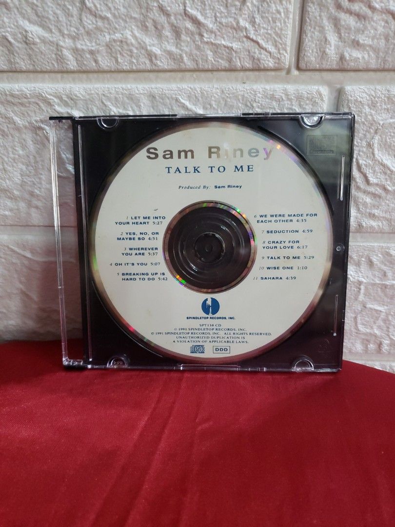 CD JAZZ / 1991 US PRESS _ SPINDLETOP - SAM RINEY _ TALK TO ME, Hobbies ...