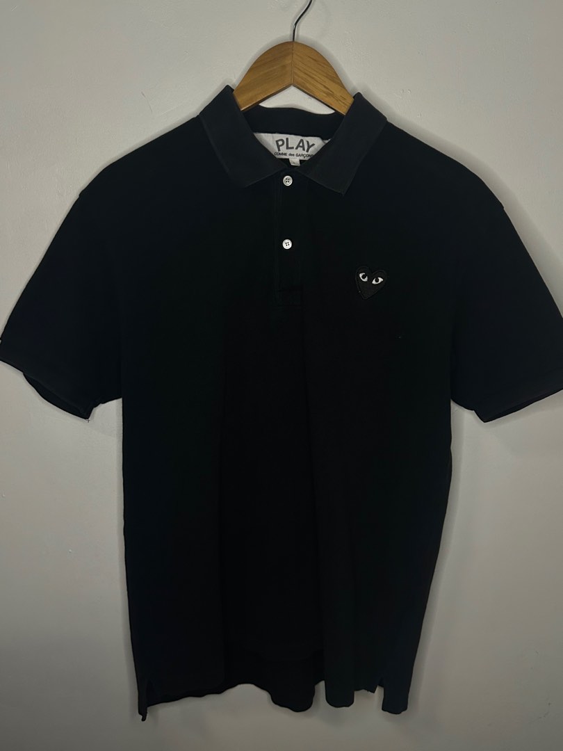 CDG Polo Shirt (Black Heart) on Carousell
