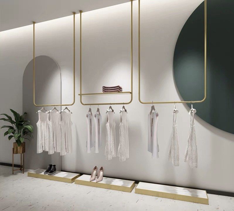 Hanging Clothes Rack From Ceiling | Shelly Lighting