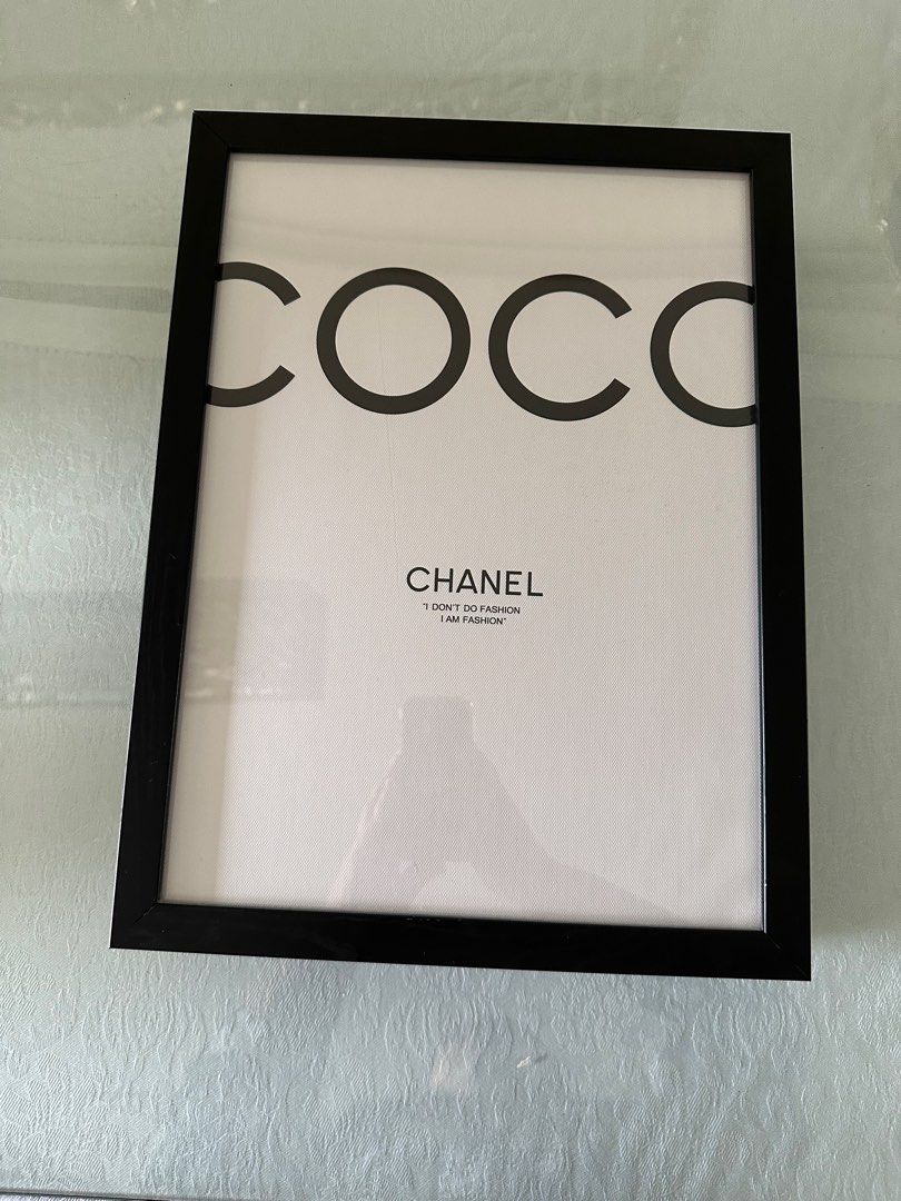 Chanel poster with frame, Furniture & Home Living, Home Decor, Frames ...