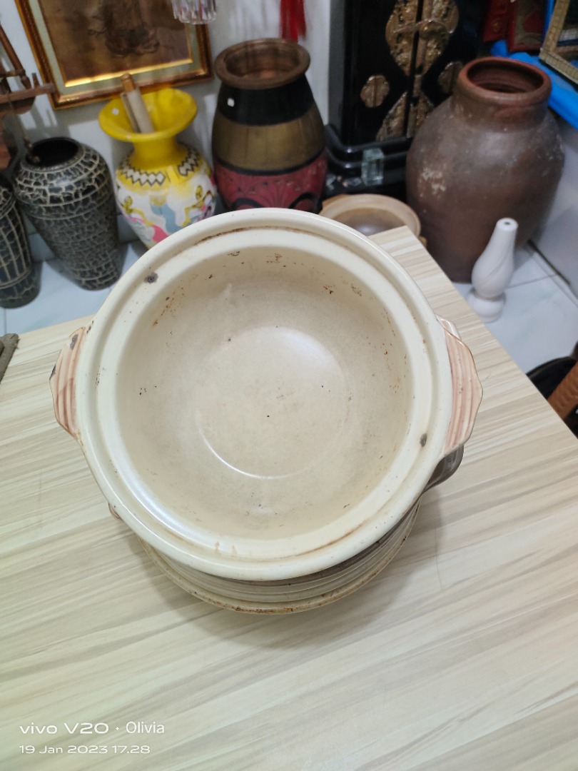 Clay Pot Masak Keramik Kecil Kuno Jadul Antik, Antik, Pajangan di Carousell
