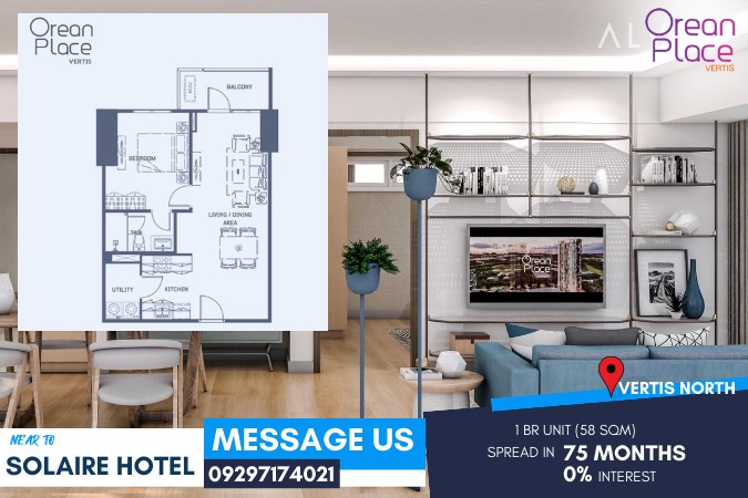 Condo For Sale -1 BR Unit 515 at Orean Place Tower 2 in Vertis North ...