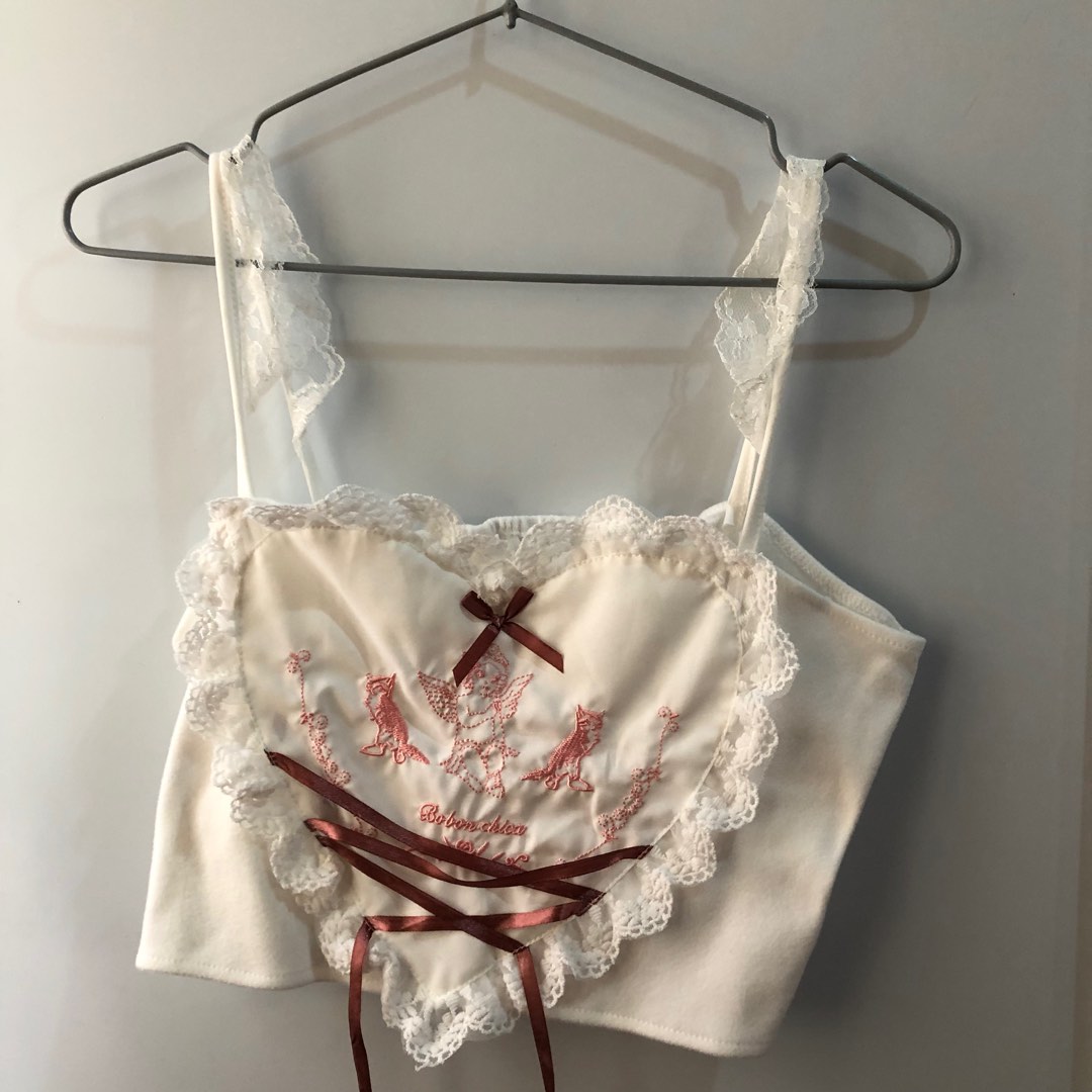 coquette top, Women's Fashion, Tops, Sleeveless on Carousell