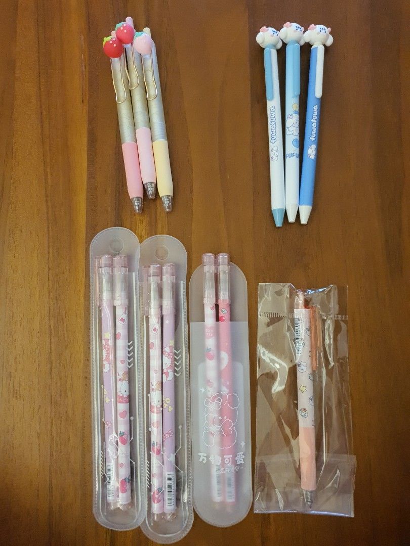 Cute strawberry kitty fuwa rabbit pen, Hobbies & Toys, Stationery ...