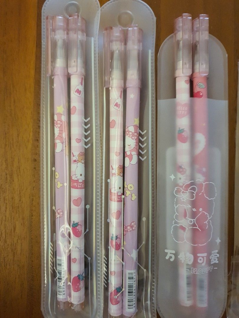 Cute strawberry kitty fuwa rabbit pen, Hobbies & Toys, Stationery ...