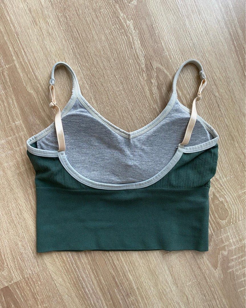 Dark Green Spaghetti Strap Top, Women's Fashion, Tops, Sleeveless on ...