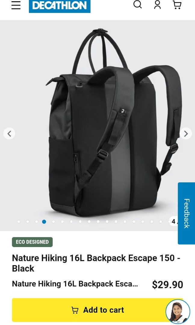 Decathlon backpack 16L, Women's Fashion, Bags & Wallets, Backpacks on ...