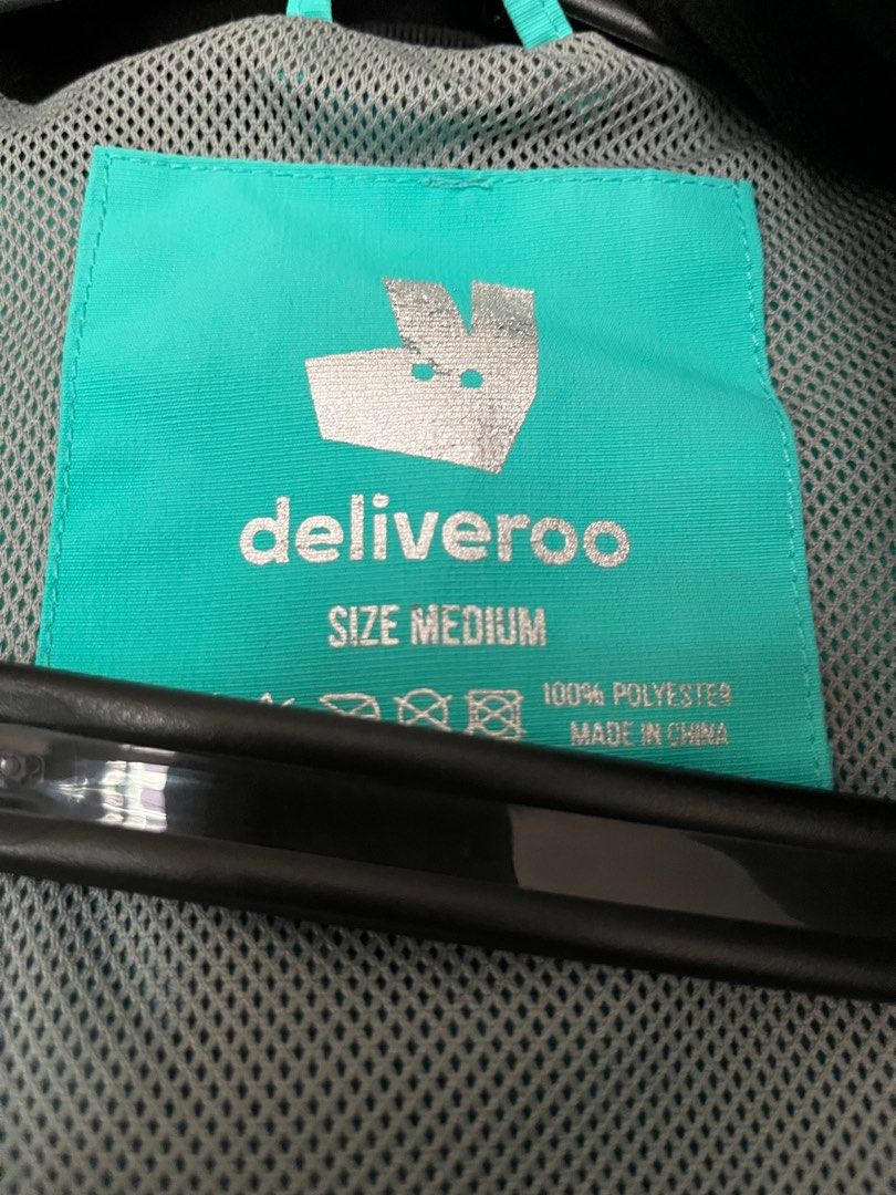 Deliveroo Rain Jacket, Motorcycles, Motorcycle Apparel on Carousell