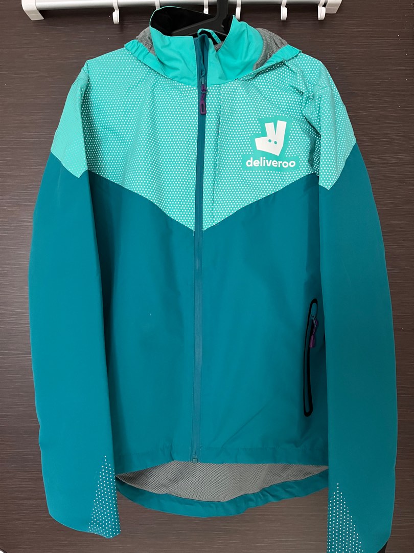 Deliveroo Rain Jacket, Motorcycles, Motorcycle Apparel on Carousell