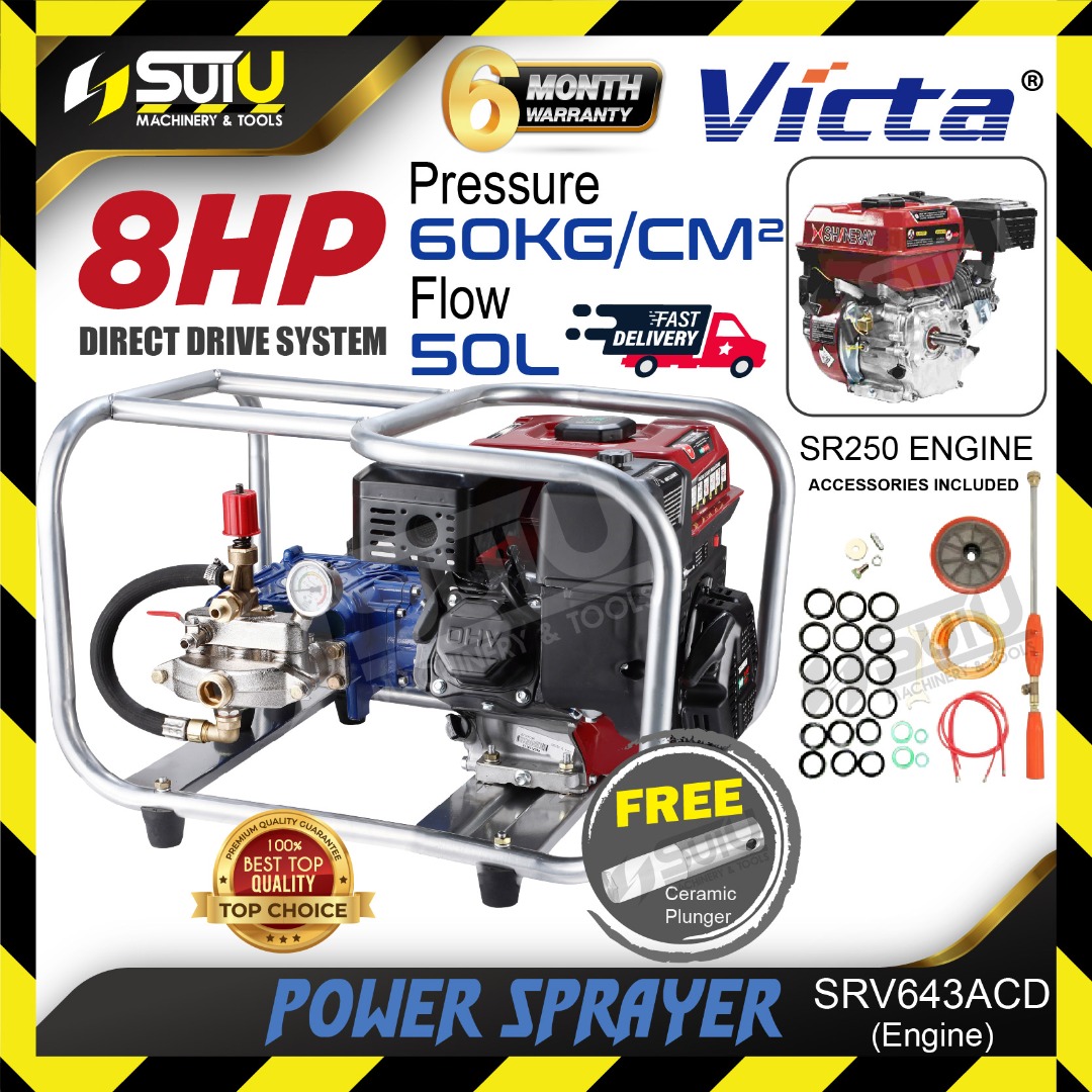 [DIRECT DRIVE ENGINE] VICTA SRV643ACD Power Sprayer / Penyembur Kuasa ...