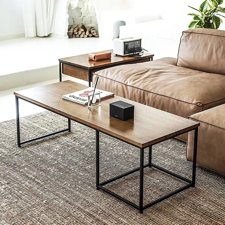 DOSSIER Rustic Solid Wood Coffee Table, Furniture & Home Living ...