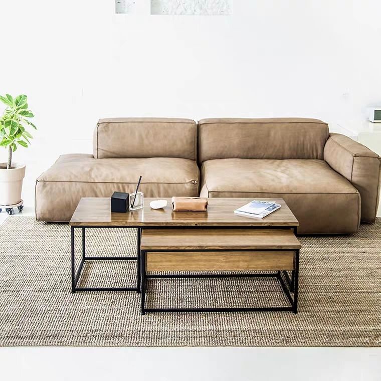 DOSSIER Rustic Solid Wood Coffee Table, Furniture & Home Living ...