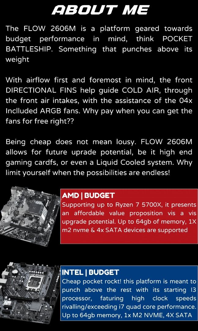 FLOW REDEFINED GAMING DESKTOP PC BUILDS | DIRRECTED AIRFLOW FOCUS ...