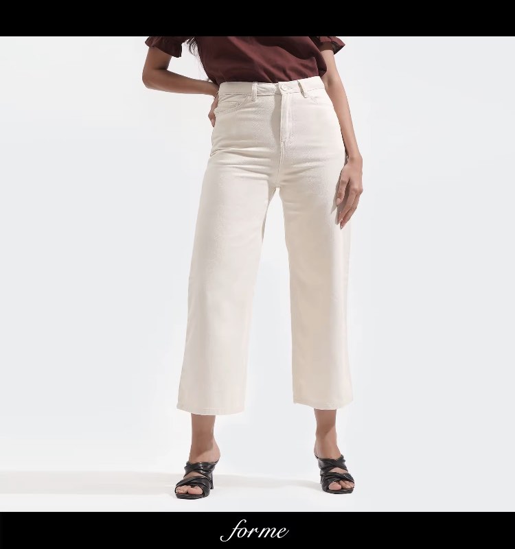 ForMe Cropped Wide Leg Trousers Pants on Carousell