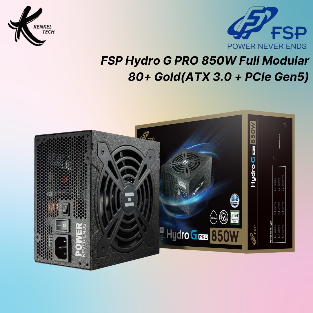 FSP Hydro G PRO 850W Full Modular 80+ Gold(ATX 3.0 + PCIe Gen5 ...