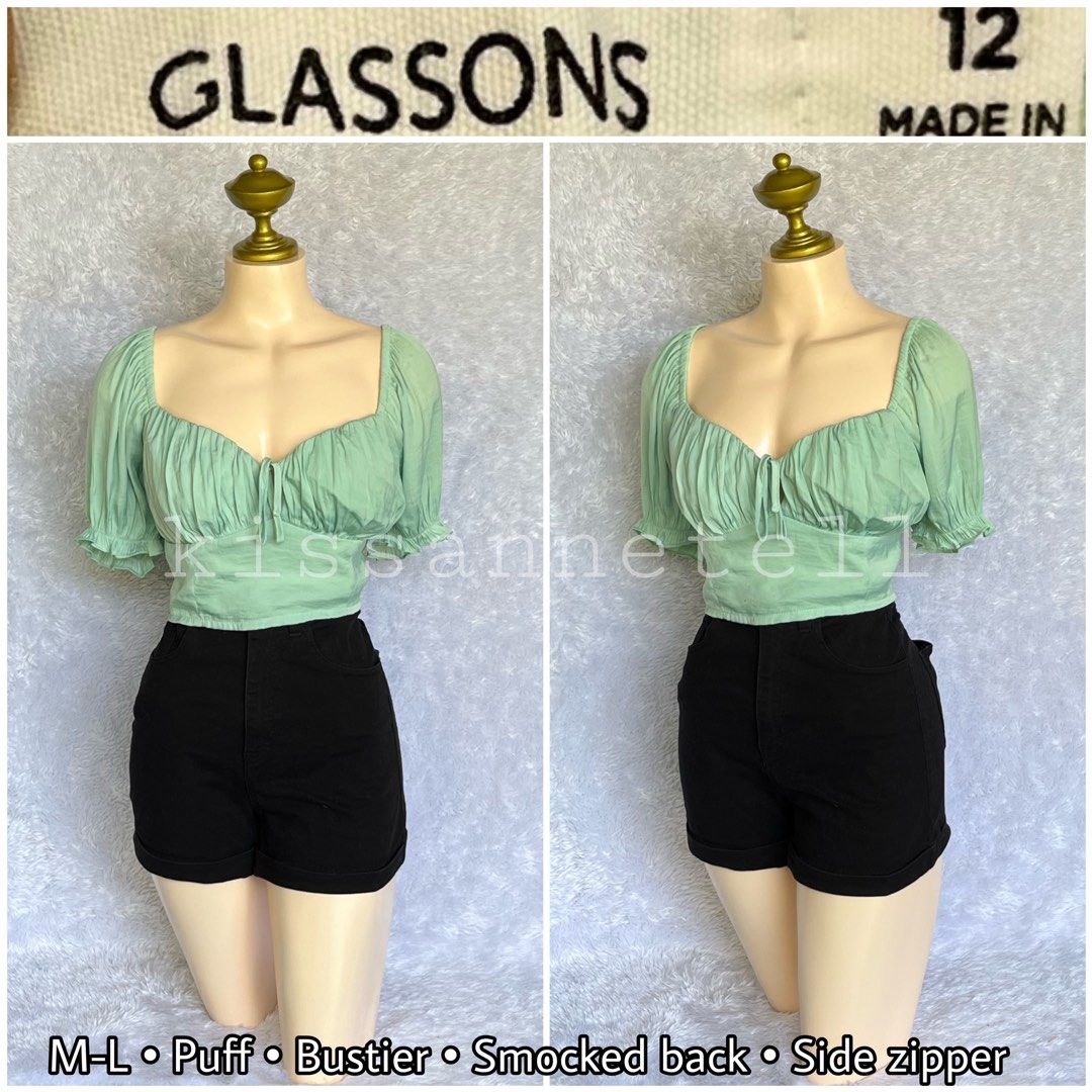 Glassons puff top, Women's Fashion, Tops, Blouses on Carousell