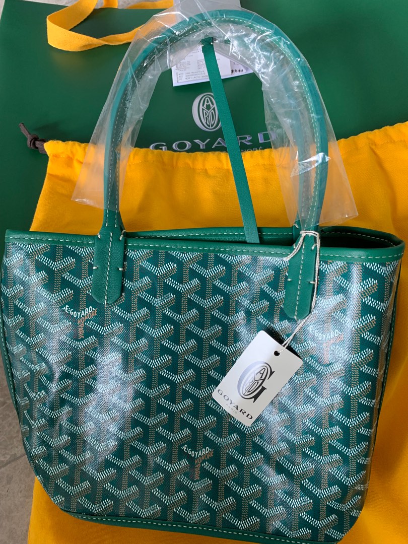 Goyard mini Anjou green, Luxury, Bags & Wallets on Carousell