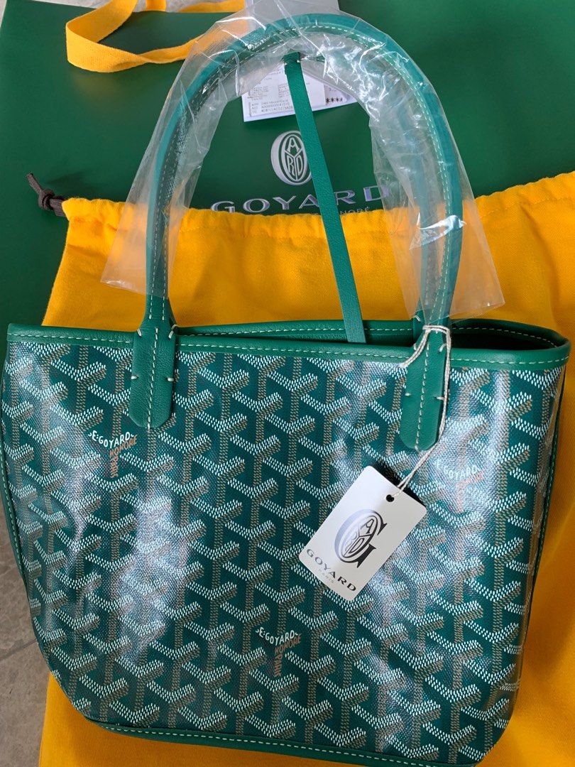 Goyard mini Anjou green, Luxury, Bags & Wallets on Carousell