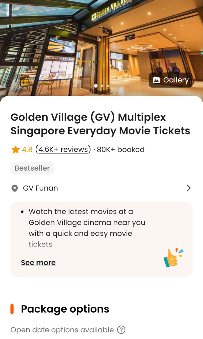 GV movie ticket, Tickets & Vouchers, Vouchers on Carousell