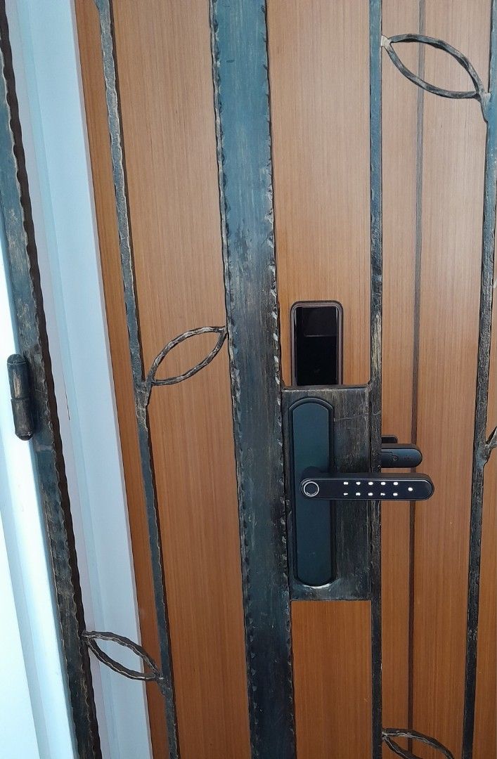 HDB BTO digital gate lock, Furniture & Home Living, Security & Locks ...