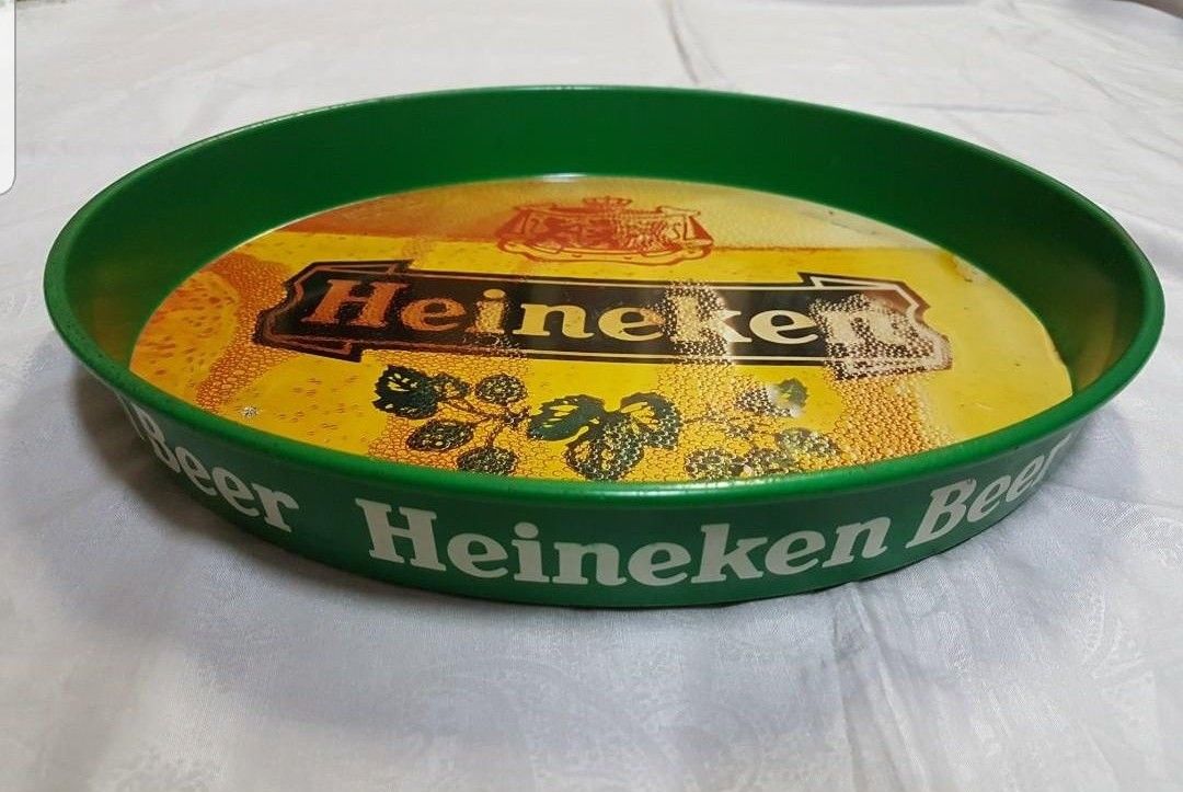 Heineken Round Metal Tray, Hobbies & Toys, Memorabilia & Collectibles ...