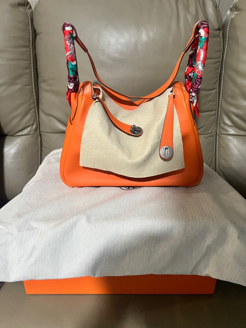 Hermes Lindy 30 orange - swift leather), Women's Fashion, Bags ...