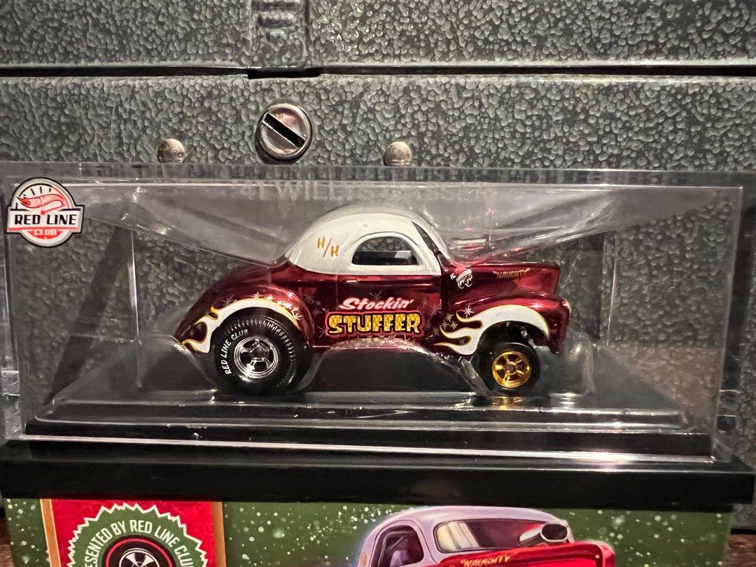 Hot Wheels Exclusive RLC Holiday 41 Willys Gasser Real Rider, 興趣及遊戲, 玩具 & 遊戲類 - Carousell