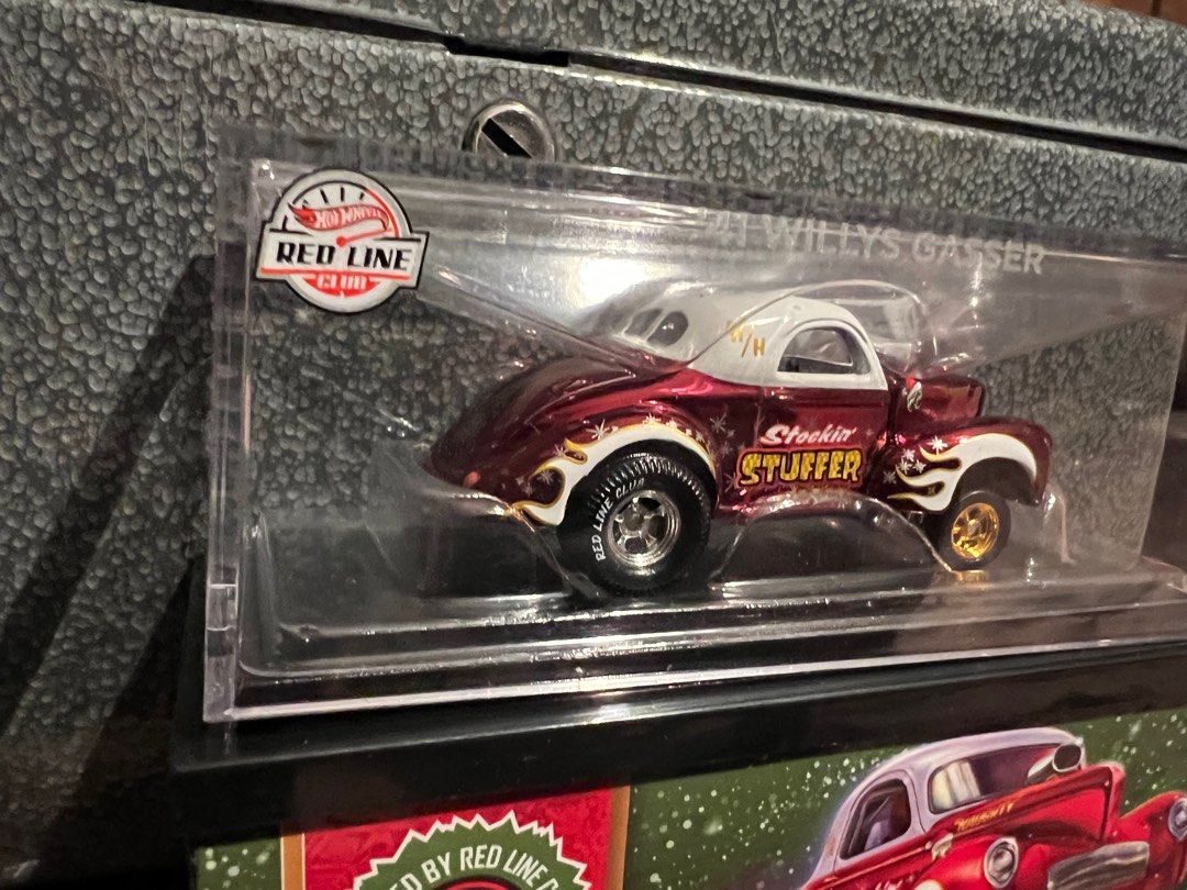 Hot Wheels Exclusive RLC Holiday 41 Willys Gasser Real Rider, 興趣及遊戲, 玩具 & 遊戲類 - Carousell